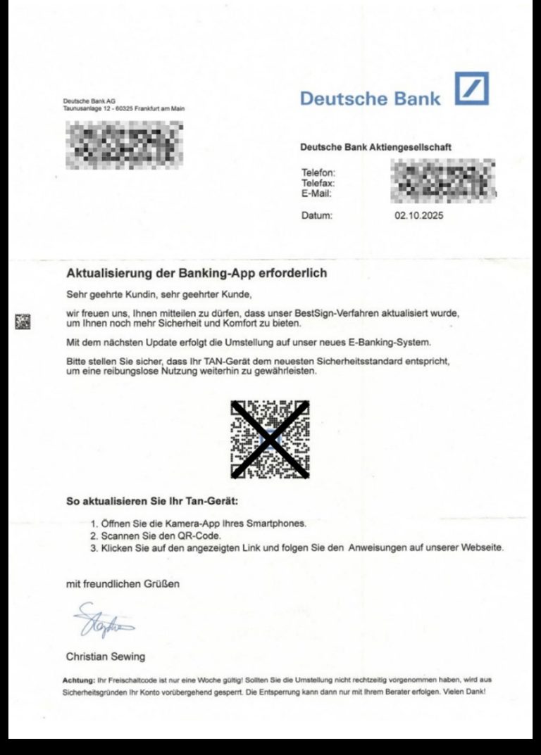 Verwunderlich Deutsche Bank Qr Code Bildernull